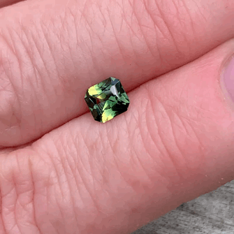 Australian Sapphire Green Yellow Radiant 0.85 carats – Langford Gems