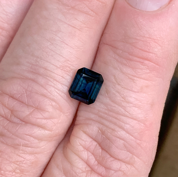 Australian Sapphire Blue Green Emerald Cut 1.65 carats – Langford Gems